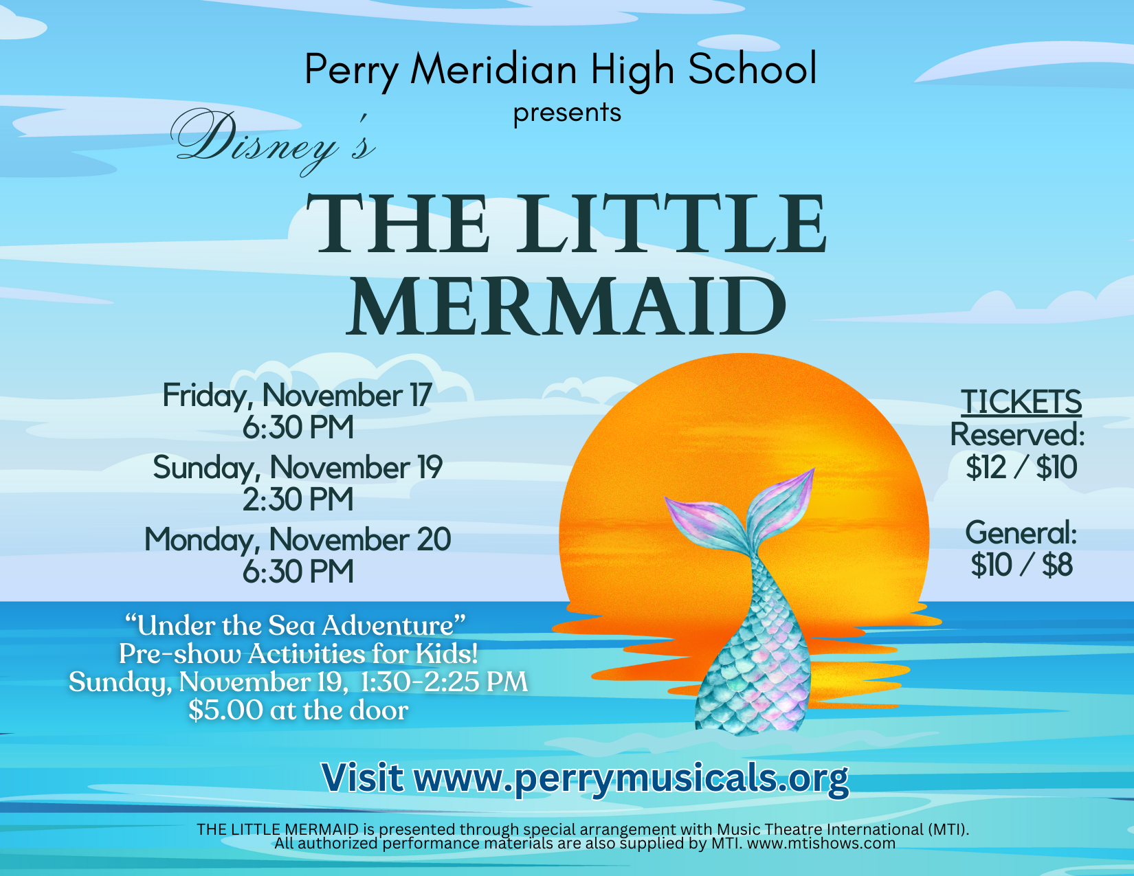 PMHS Proudly Presents Fall Musical: Disney's The Little Mermaid - Perry ...