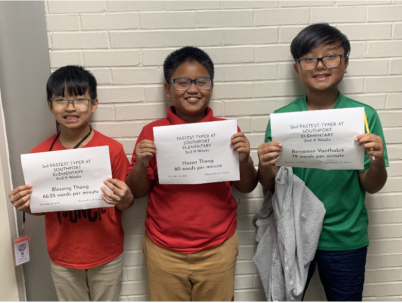 Typing Contest Winners - Southport Elementary